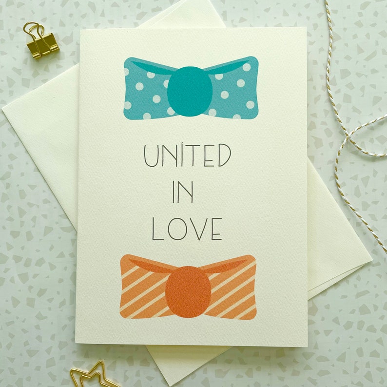 Gay Wedding Card Mr And Mr Gay Marriage Civil Partnership Etsy