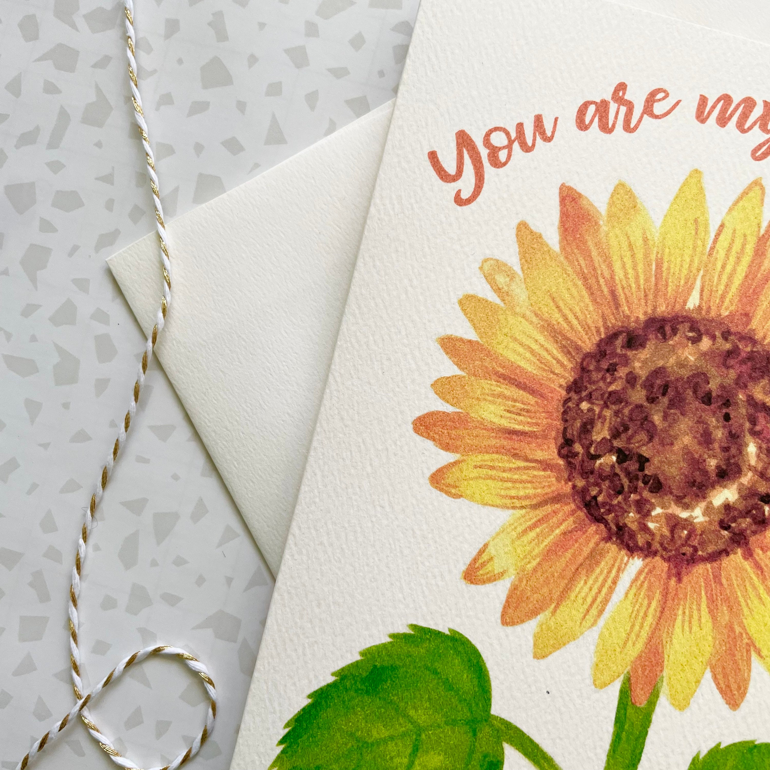 Sunflower Greeting Card — Amy Richards Illustration