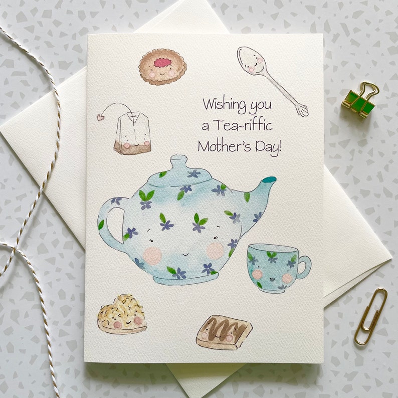 Mother's Day Card. Teapot Card. Food Pun Card. Tea Cup | Etsy