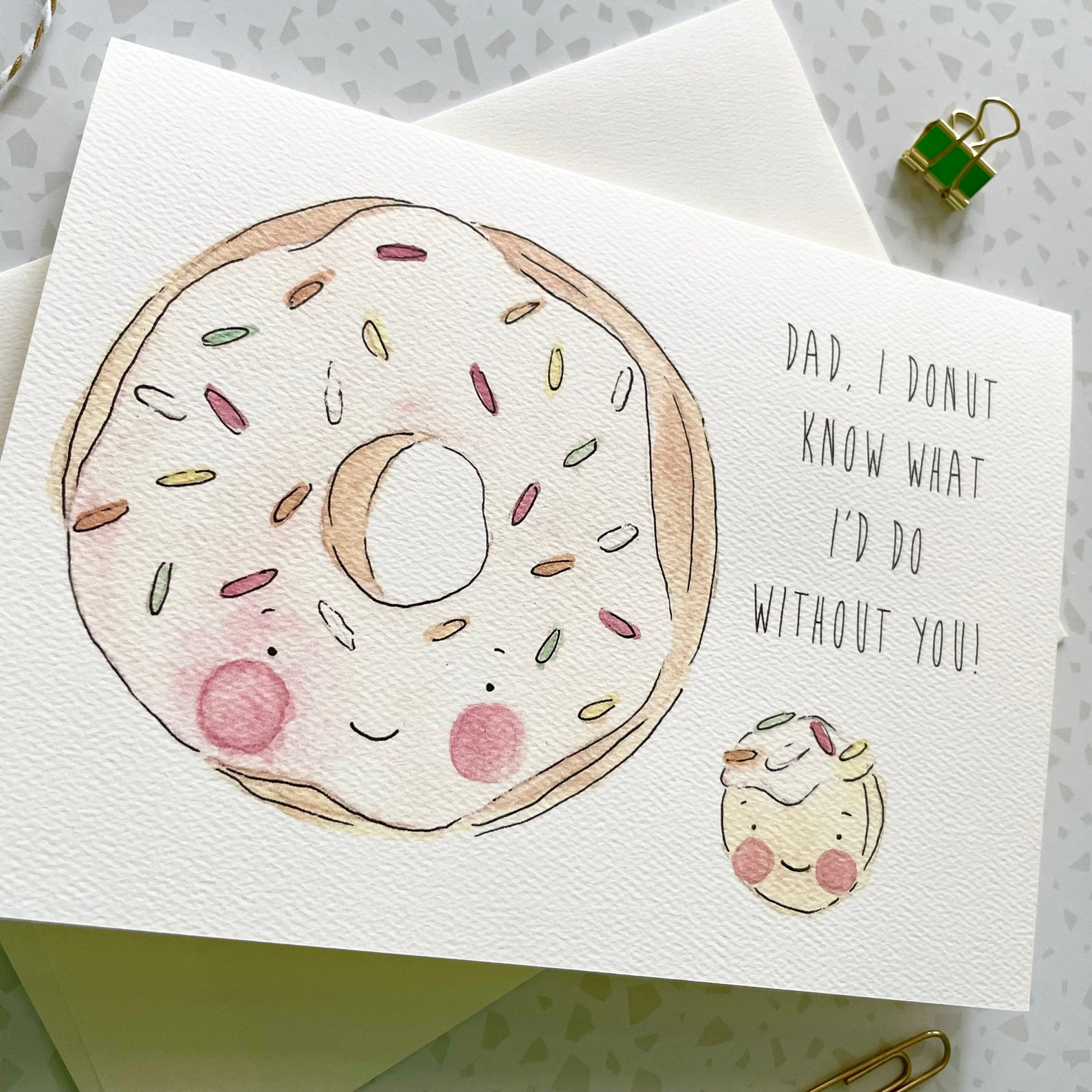Donut Pun Card. Father's Day Card. Donut Card. Card for - Etsy
