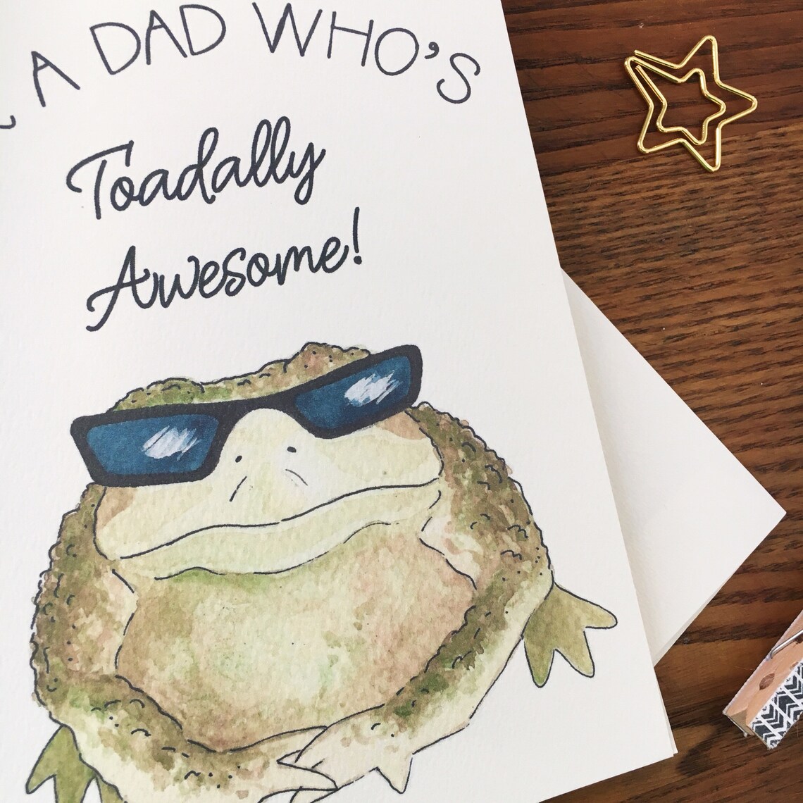 Father's Day Pun Card. Awesome Dad. Card for Dad. Toad | Etsy