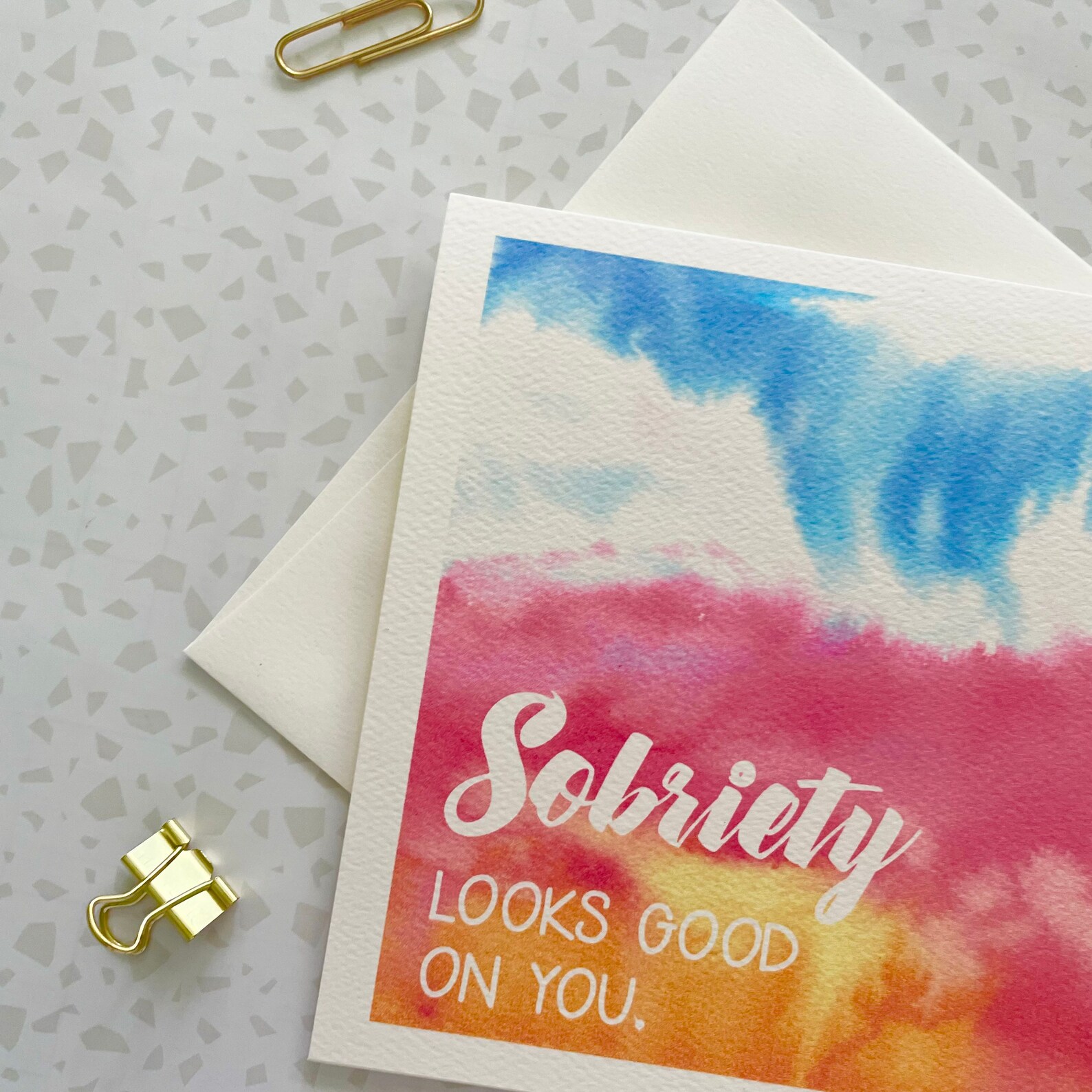 Recovery Card. Abstract Watercolor. Sober Card. Sober - Etsy