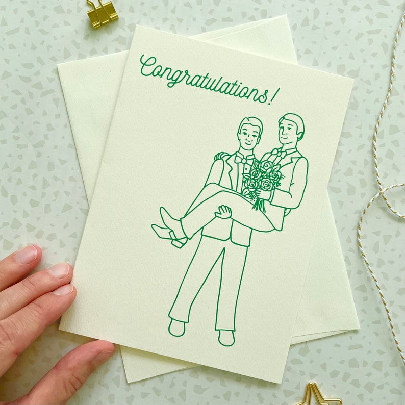 Gay Wedding Card Gay Card Gay Marriage Civil Partnership Etsy