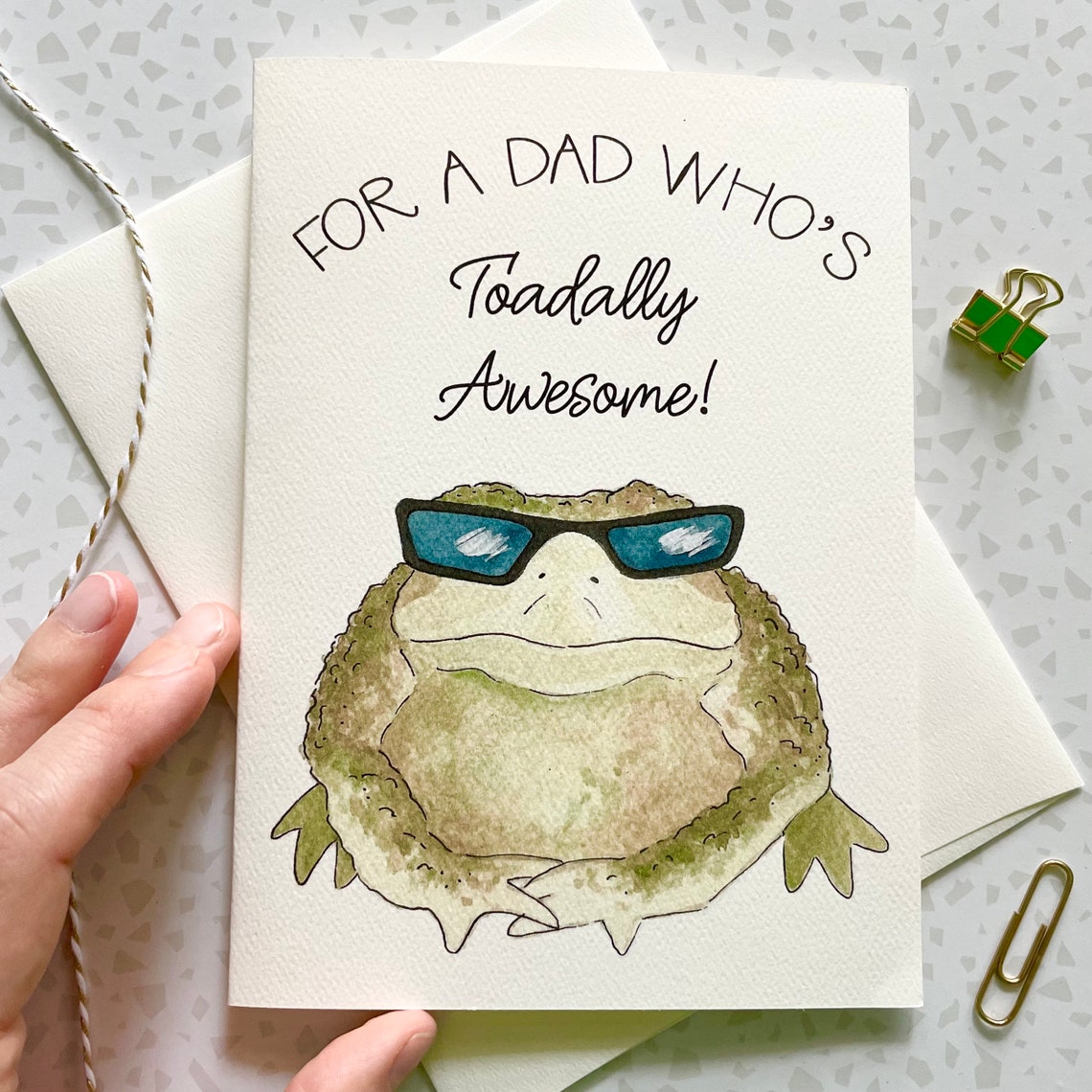 Father's Day Pun Card. Awesome Dad. Card for Dad. Toad - Etsy