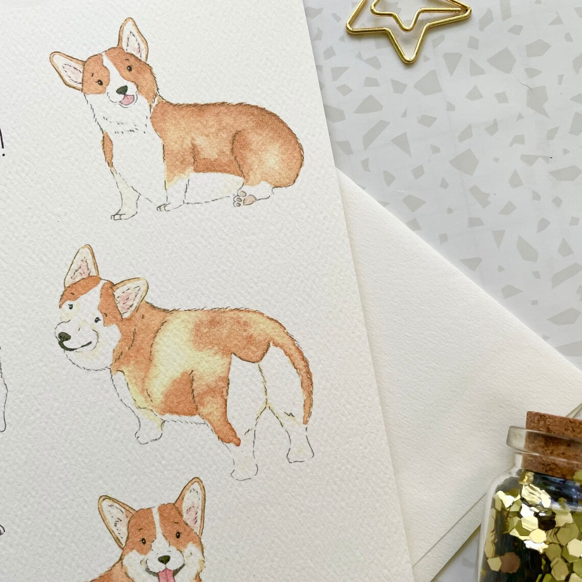 Corgi Card. Corgi Pun. Dog Card. Dog Lover. Hello Gorgeous. - Etsy