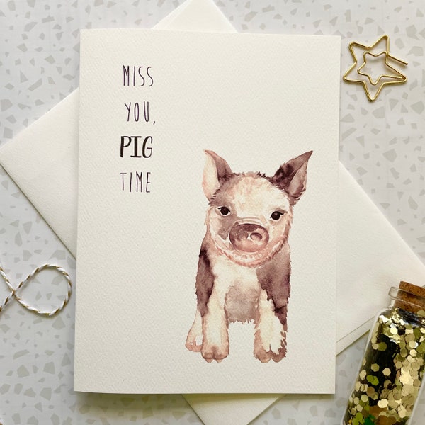 Pig Pun Card - Etsy