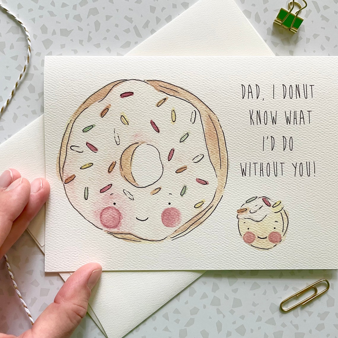 Donut Pun Card. Father's Day Card. Donut Card. Card for - Etsy