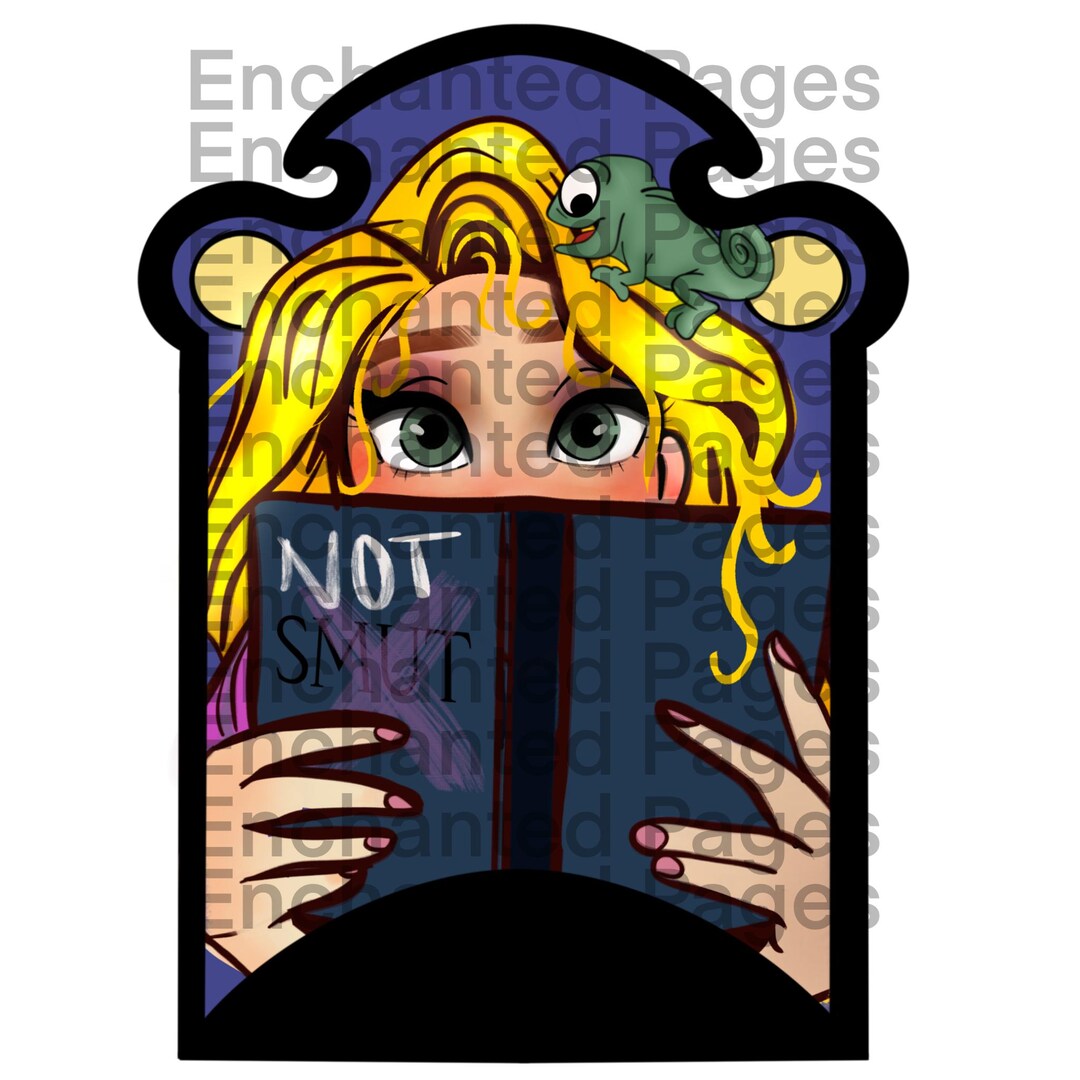 Bookish PNG Download- (princess With Long Hair) - Etsy