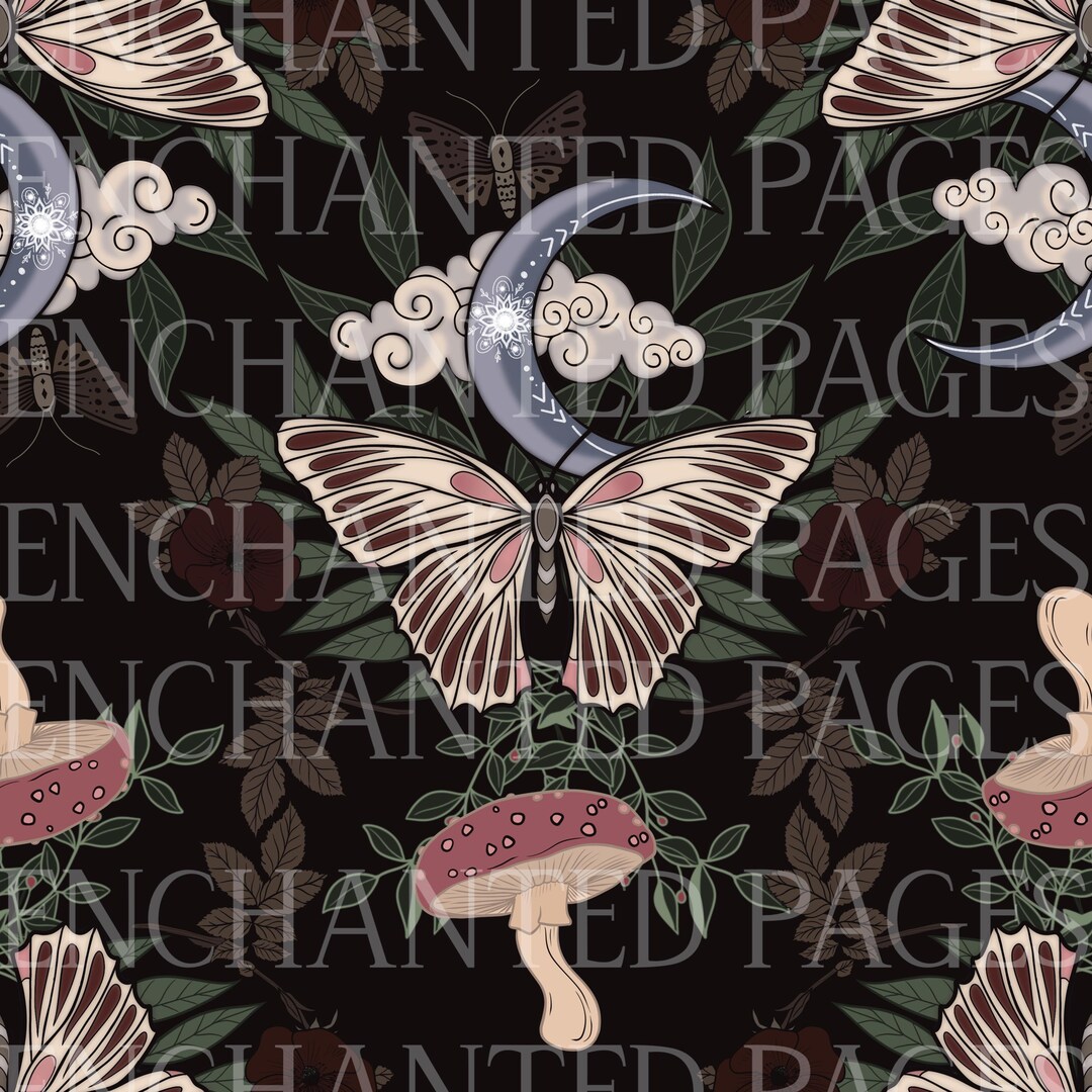 Night Life-digital PNG Seamless Pattern - Etsy