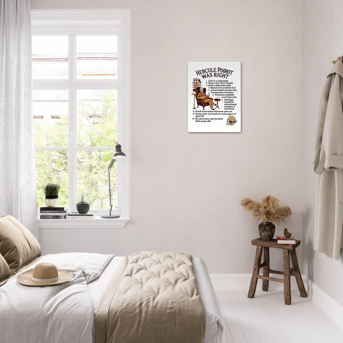 Hercule Poirot Was Right Poster - Whimsical Literary Art - Gift for ...