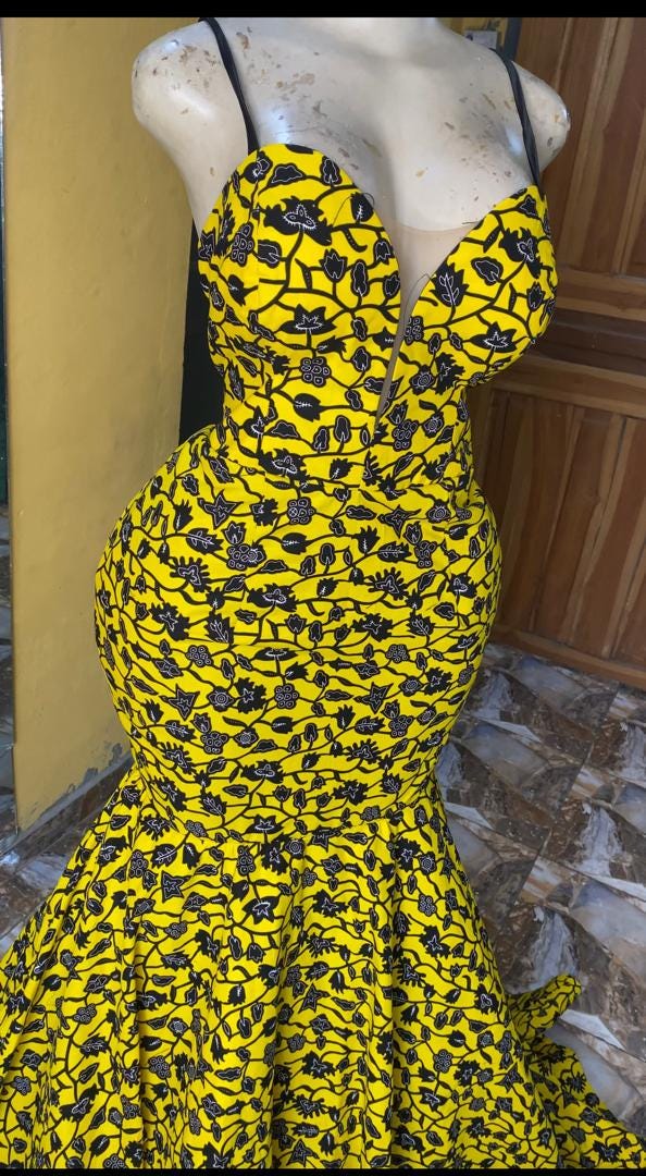Beautiful Ankara Dress, Long Ankara Dress, Ankara Prom Gown, Ankara ...
