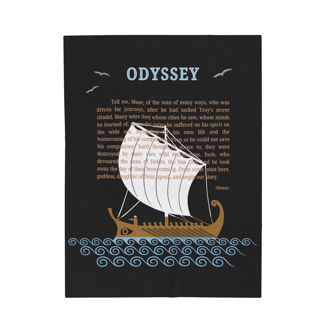 The Odyssey (english) Penteconter and Opening Lines Velveteen Plush ...