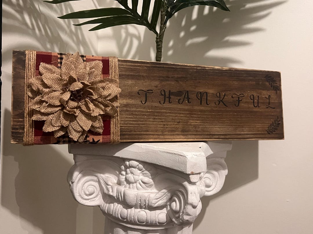 Rustic Thankful Sign - Etsy