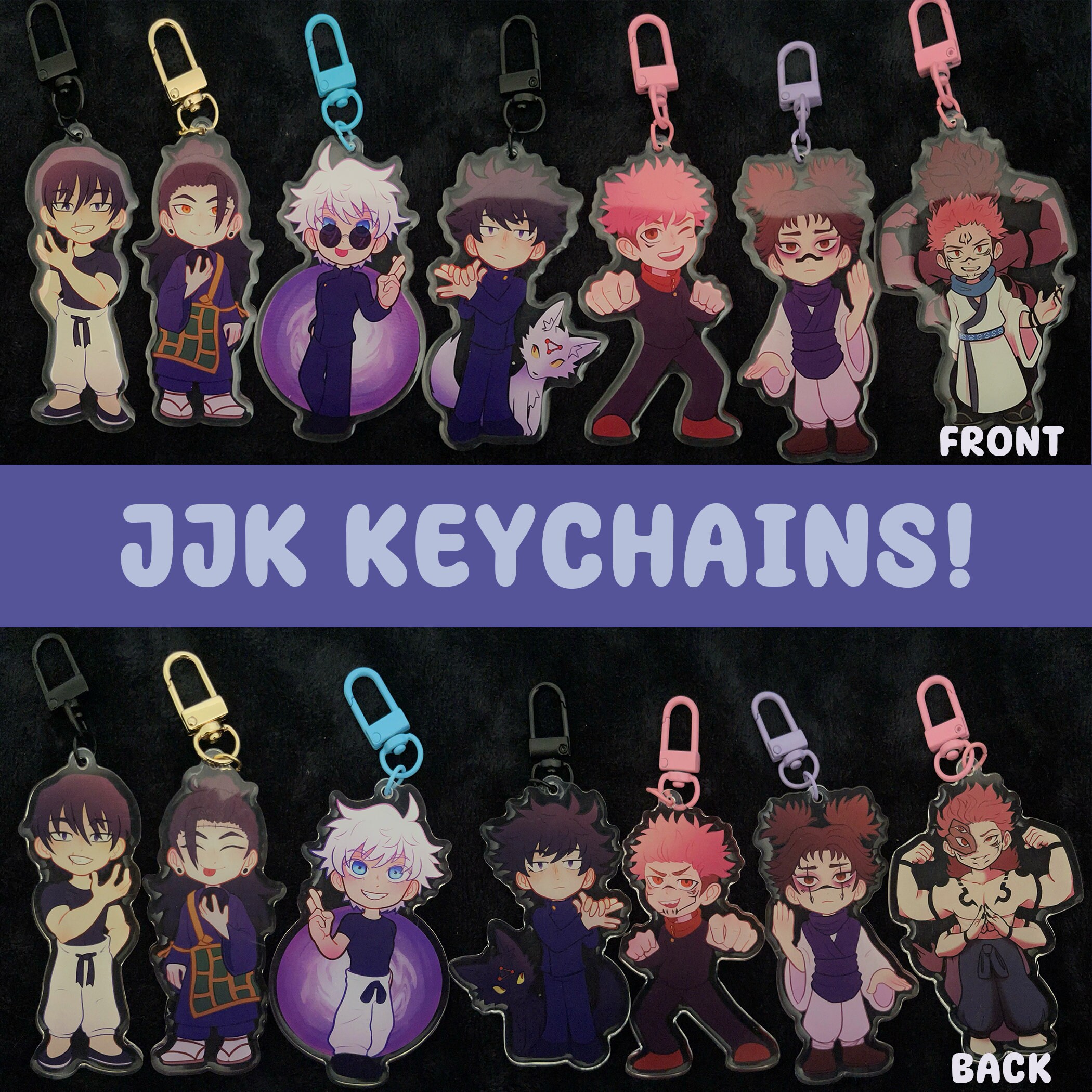 Jujutsu Kaisen | 3.5" Front Side Epoxy Keychains - Etsy