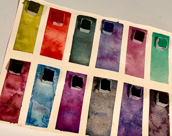 Granulating Halloween Watercolor Palette- Friday the 13th- 13 Handmade ...