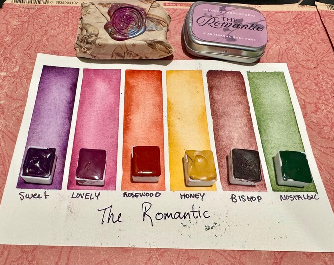 The Romantic-handmade Granulating Watercolor Set 6 Handmade and ...