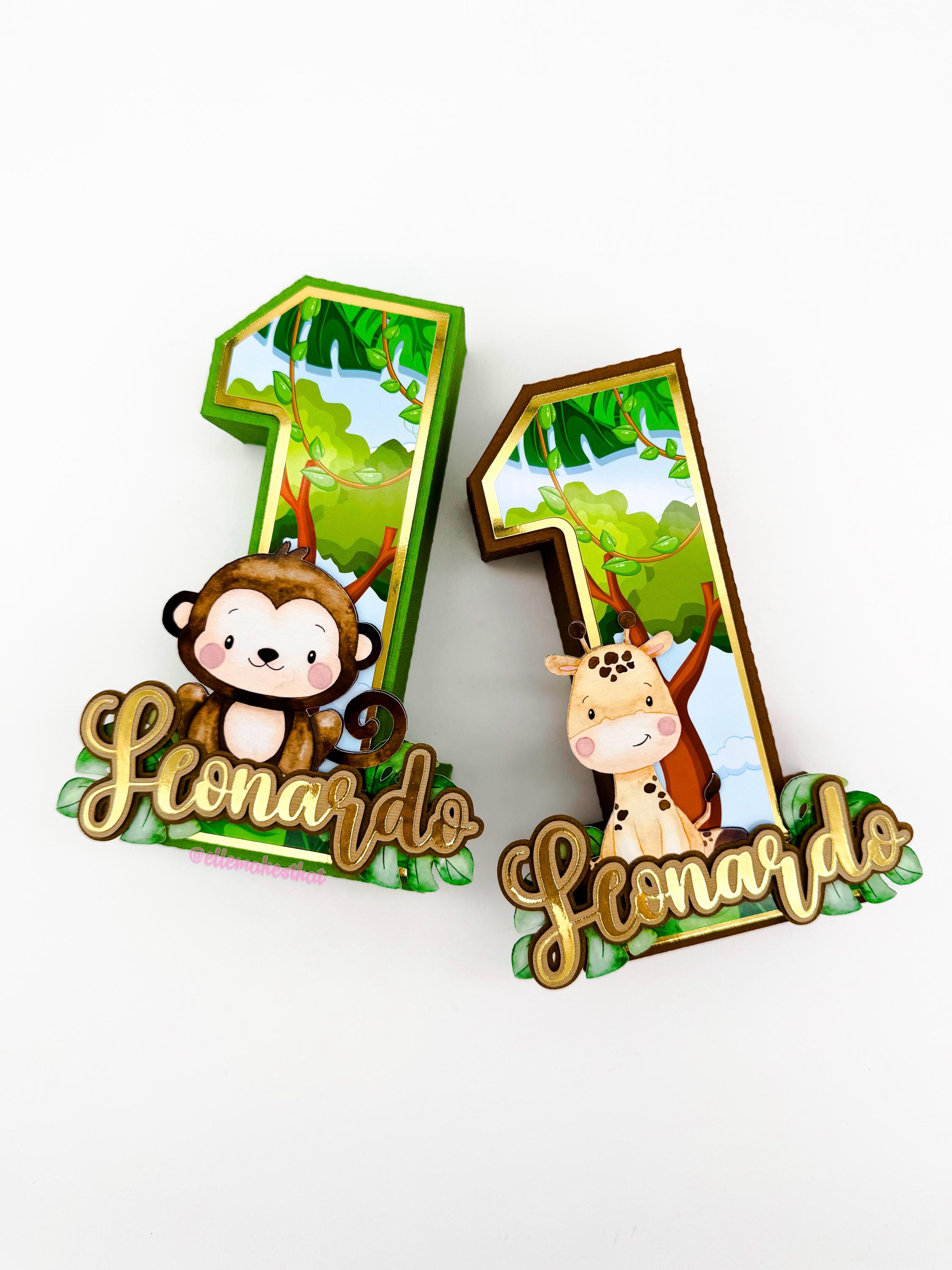 Safari 3D Letter/numbers, 3D Name Letter, Custom 3D Letters, Table ...