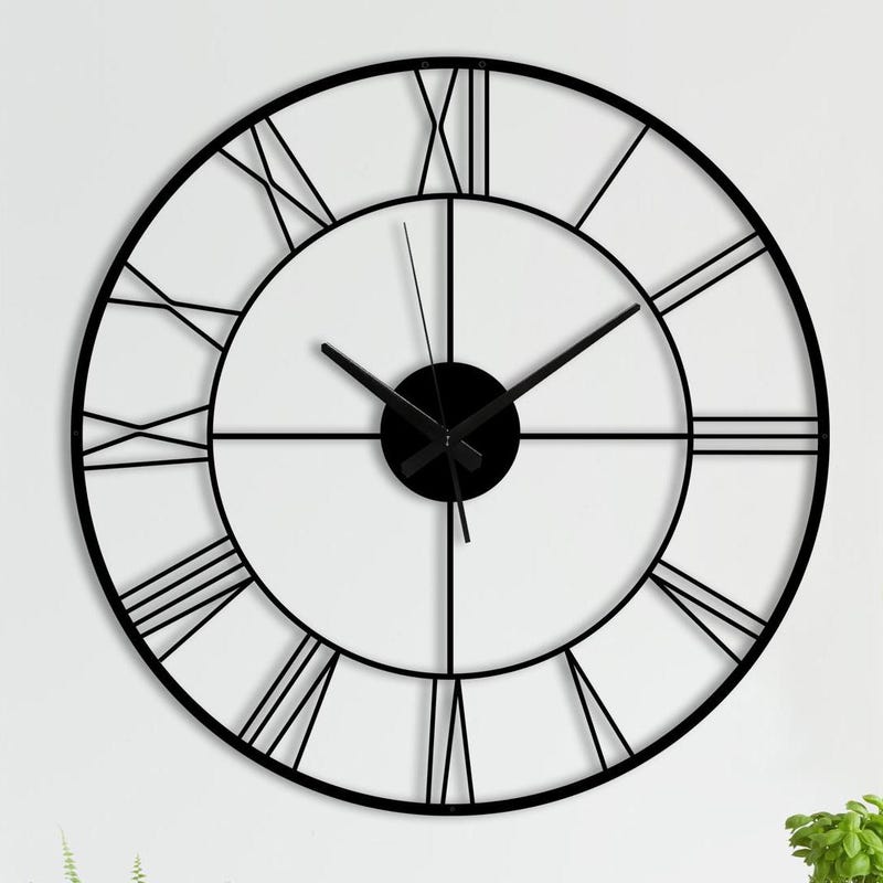 Wall Clock Metal Design - Etsy UK