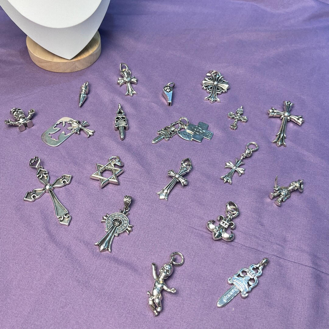 Silver Pendant,y2k Pendant,necklace Charms,halloween Gifts,punk Deco ...