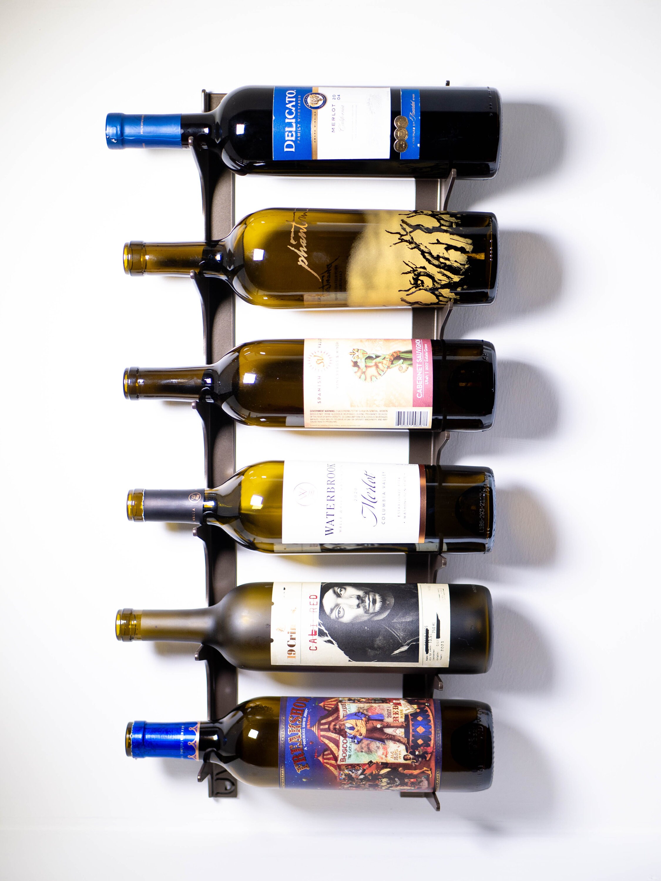 Wall Mounted, Label Out Metal Wine Rack - Etsy