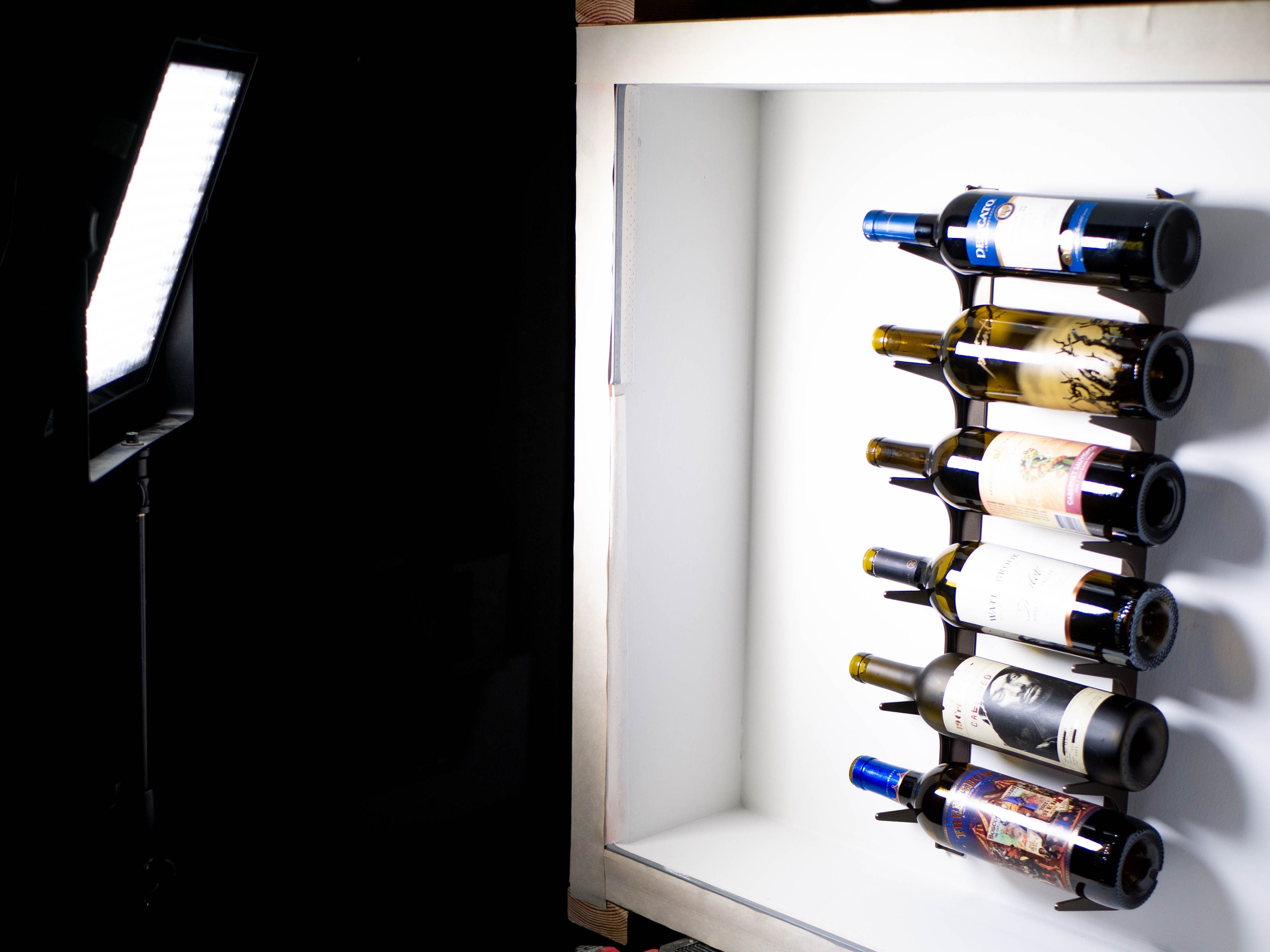 Wall Mounted, Label Out Metal Wine Rack - Etsy