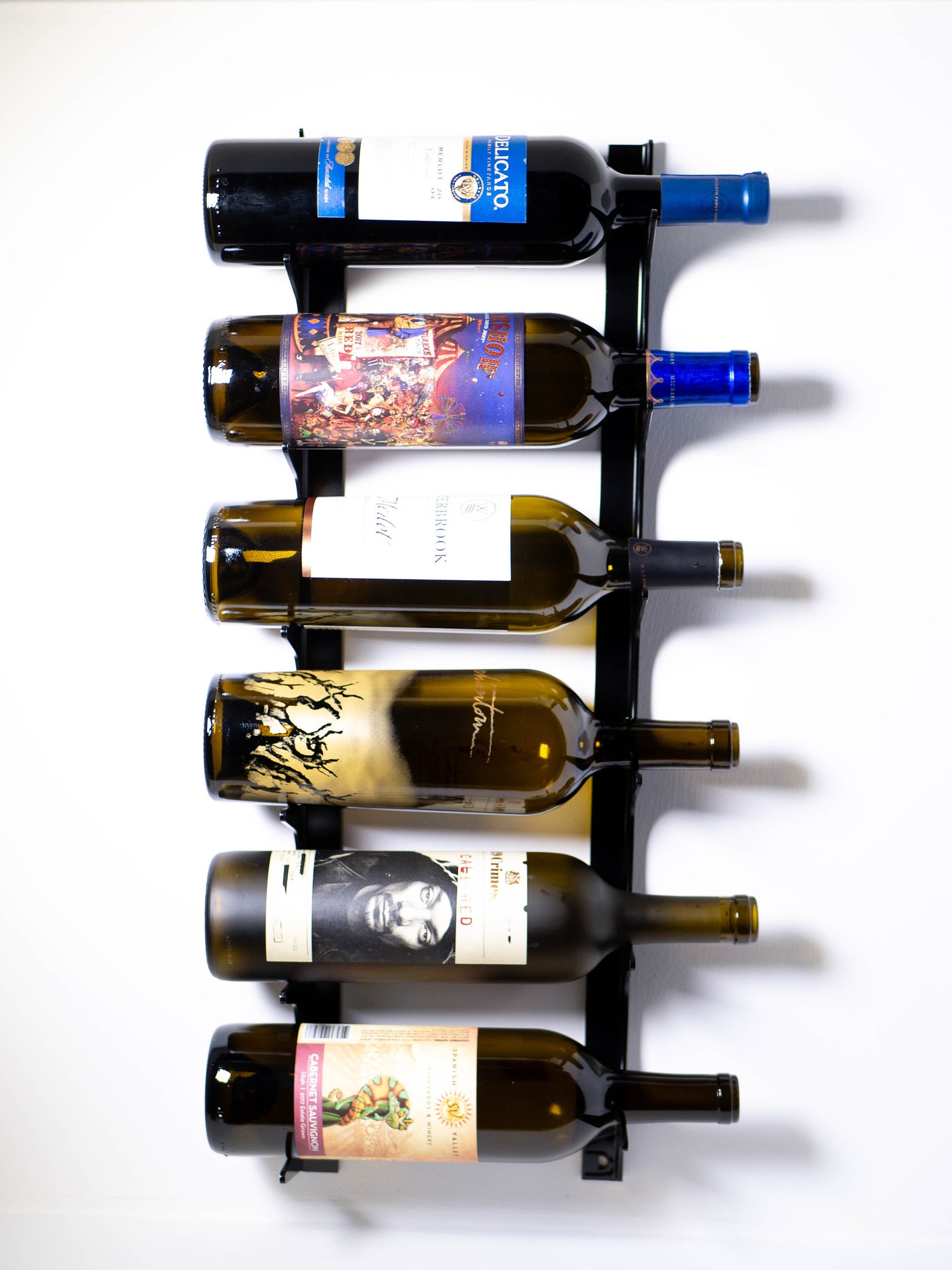 Wall Mounted, Label Out Metal Wine Rack - Etsy