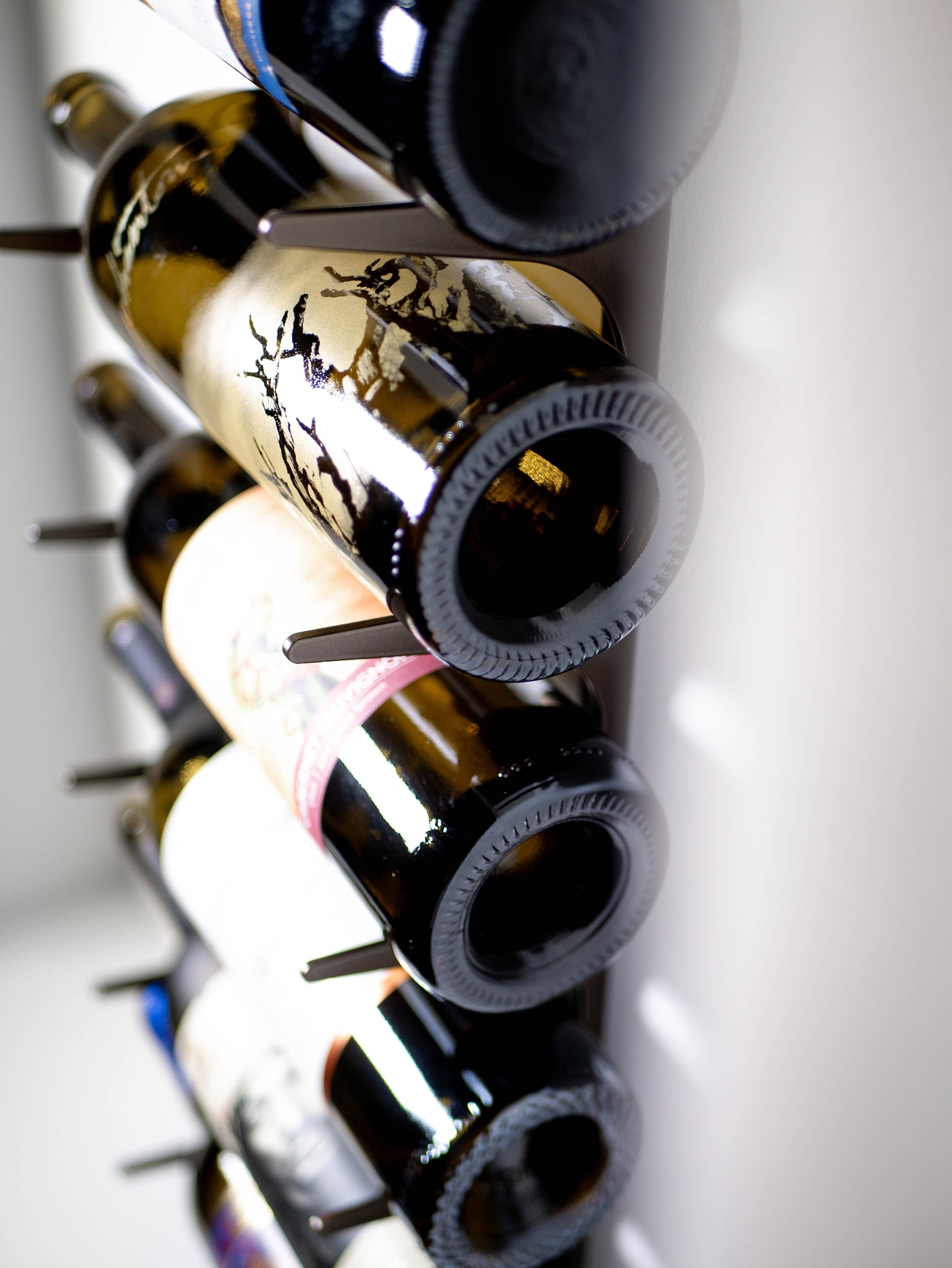 Wall Mounted, Label Out Metal Wine Rack - Etsy