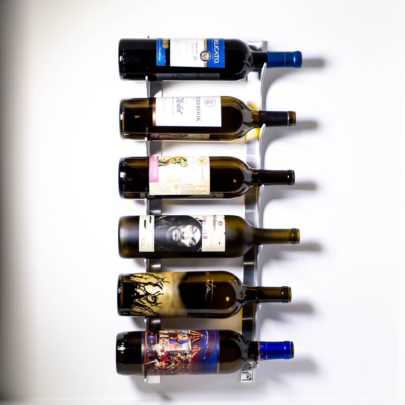 Wall Mounted, Label Out Metal Wine Rack - Etsy