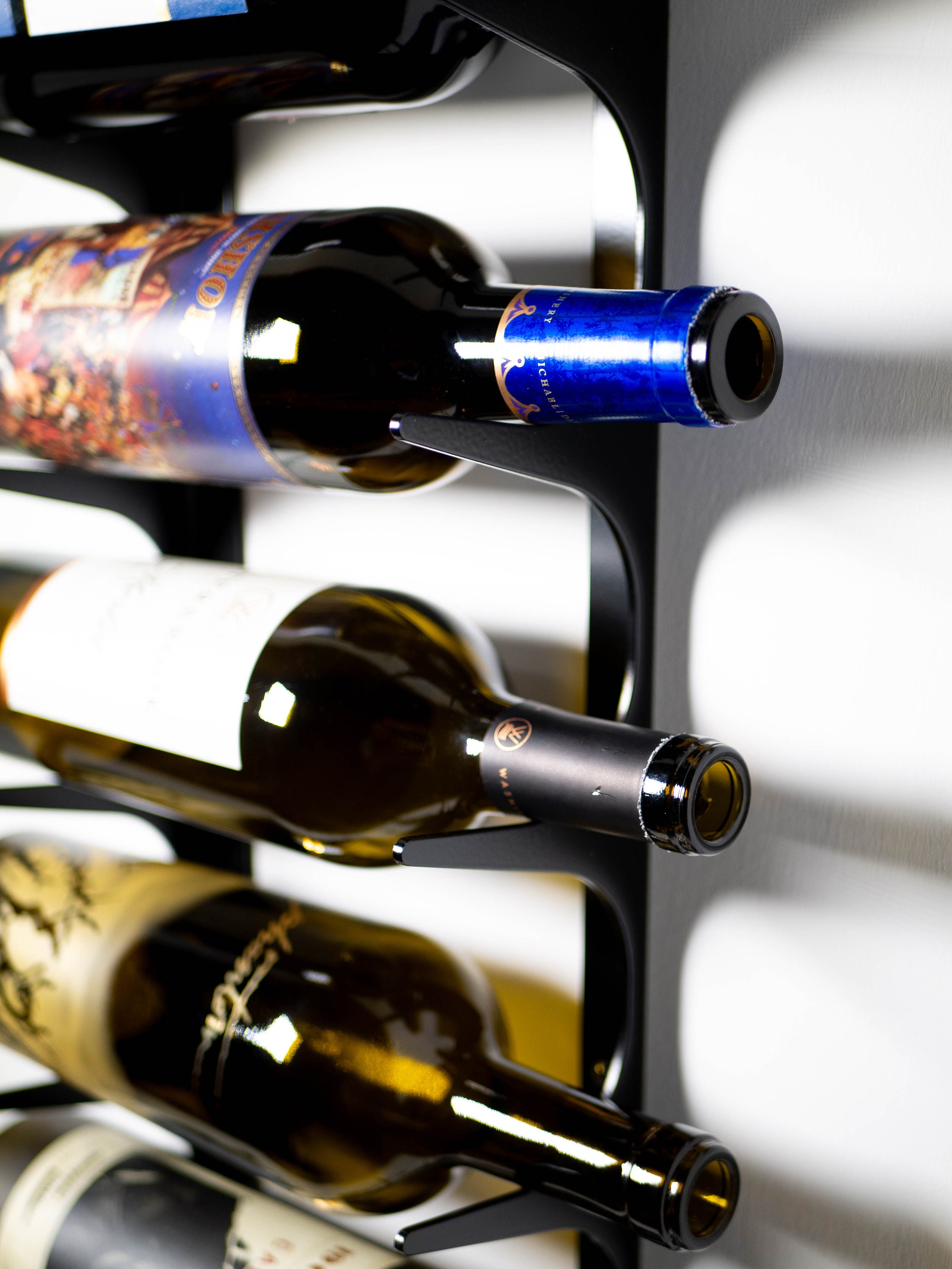 Wall Mounted, Label Out Metal Wine Rack - Etsy