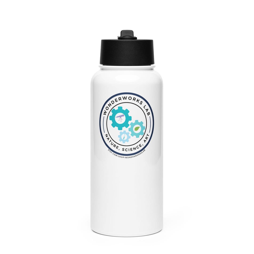Wonderworks Lab Stainless Steel Water Bottle With a Straw Lid - Etsy