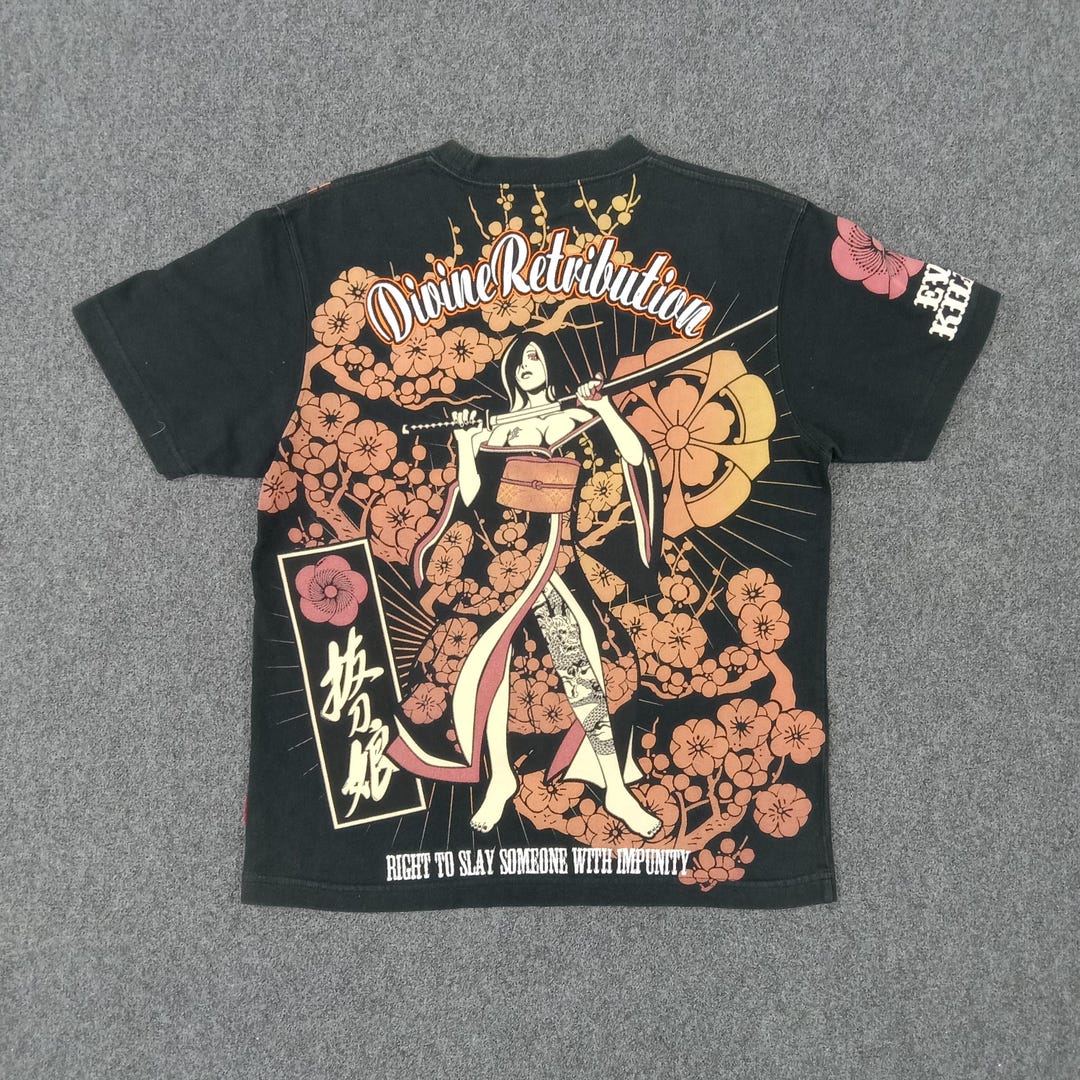 Divine Retribution Japanese Samurai Style Art Tshirt - Etsy