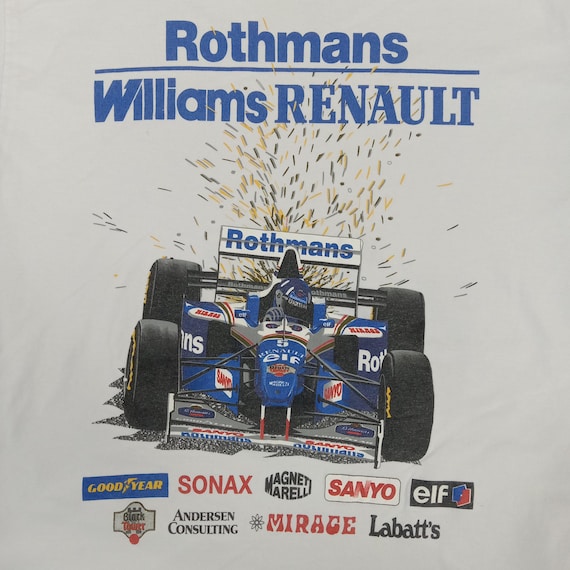 Rothmans Williams Renault Formula One Racing Tshirt - Gem