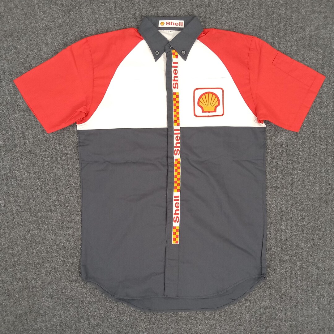Shell Worker Button up Ferrari Racing Shirt - Etsy