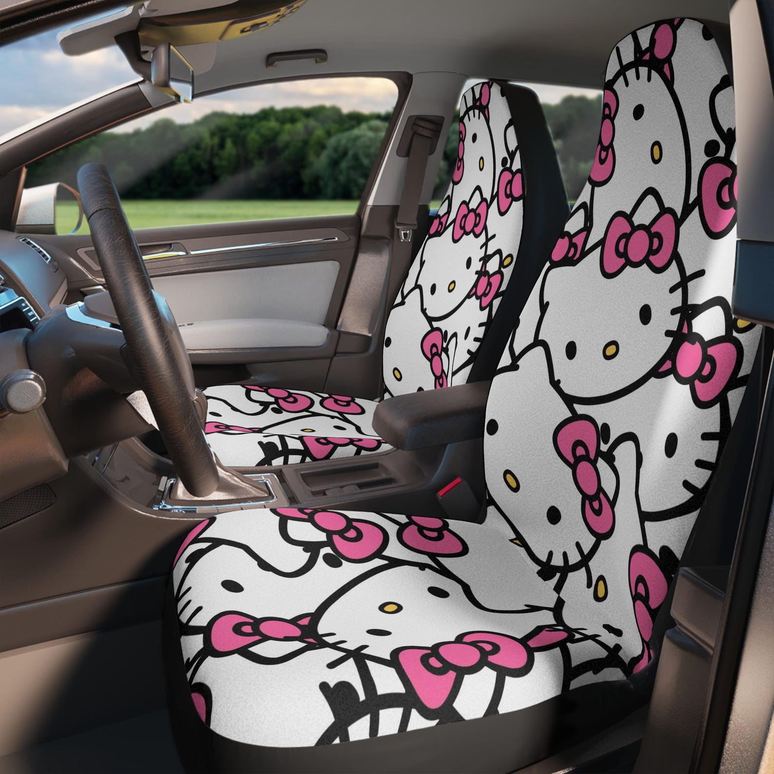 Cute Hello Kitty Car Seat Covers, Vehicle Accessories, Interior Decor ...