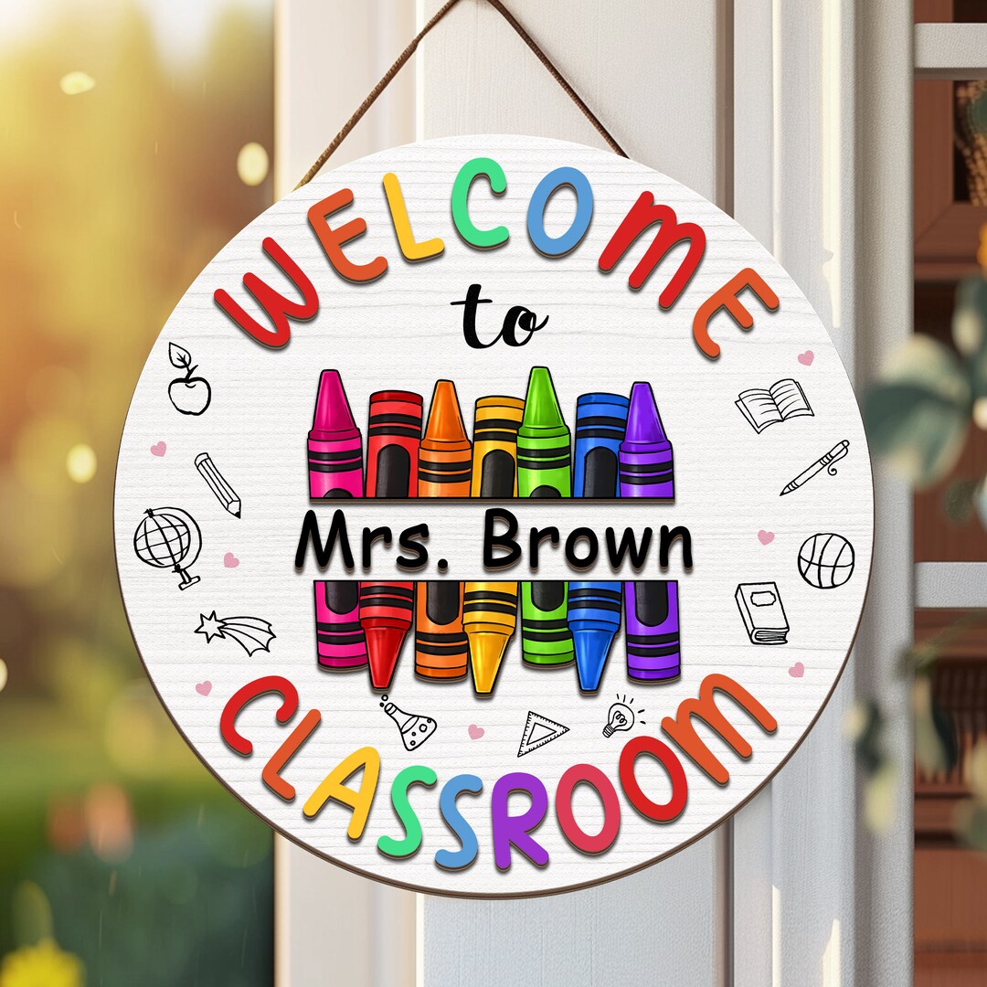 Personalized 3D Teacher Door Hanger, Teacher Appreciation Gifts ...