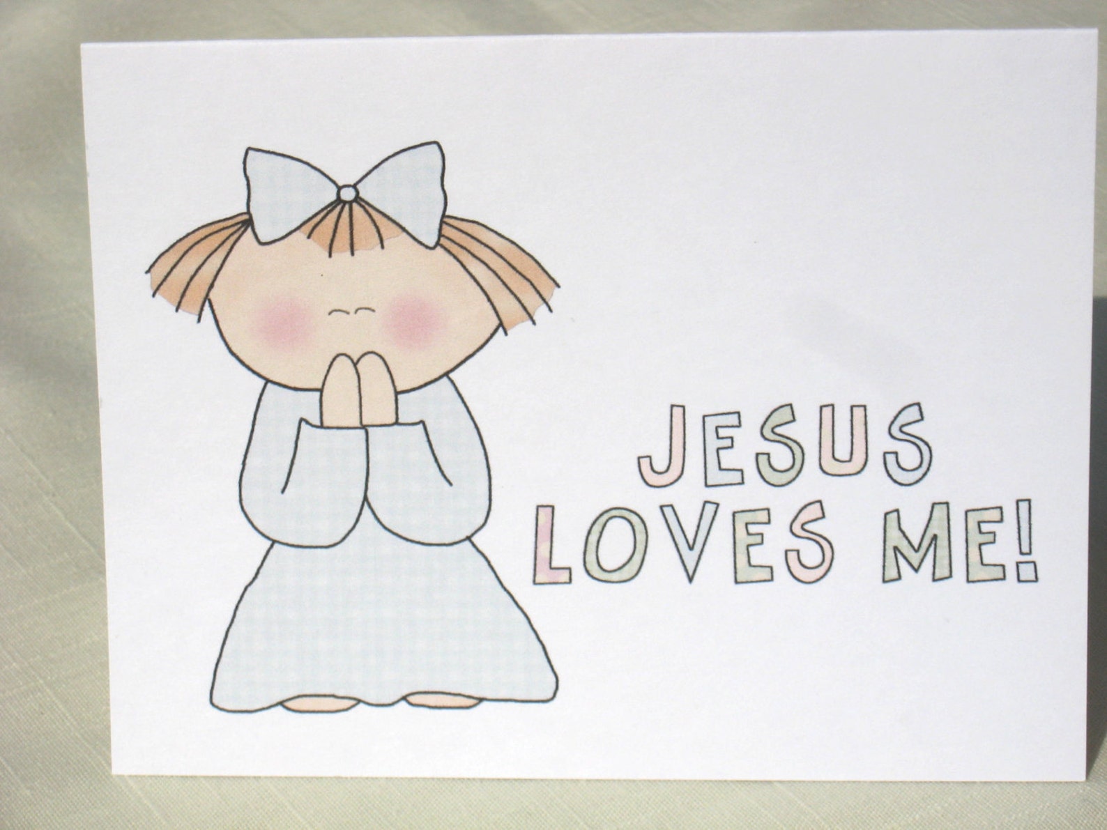Religious Girl Note Cards - Religious Note Cards for Girl - Christian ...