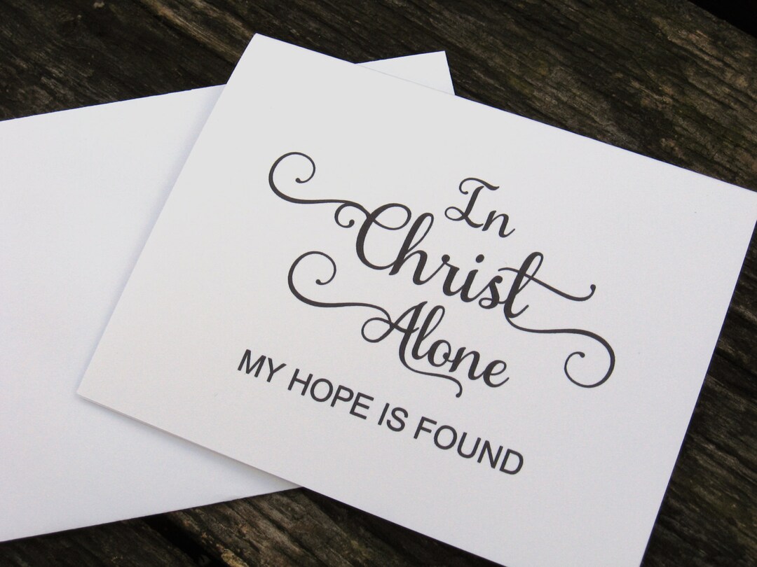 In Christ Alone Stationery - Religious Stationery - Christian Hymn Note ...