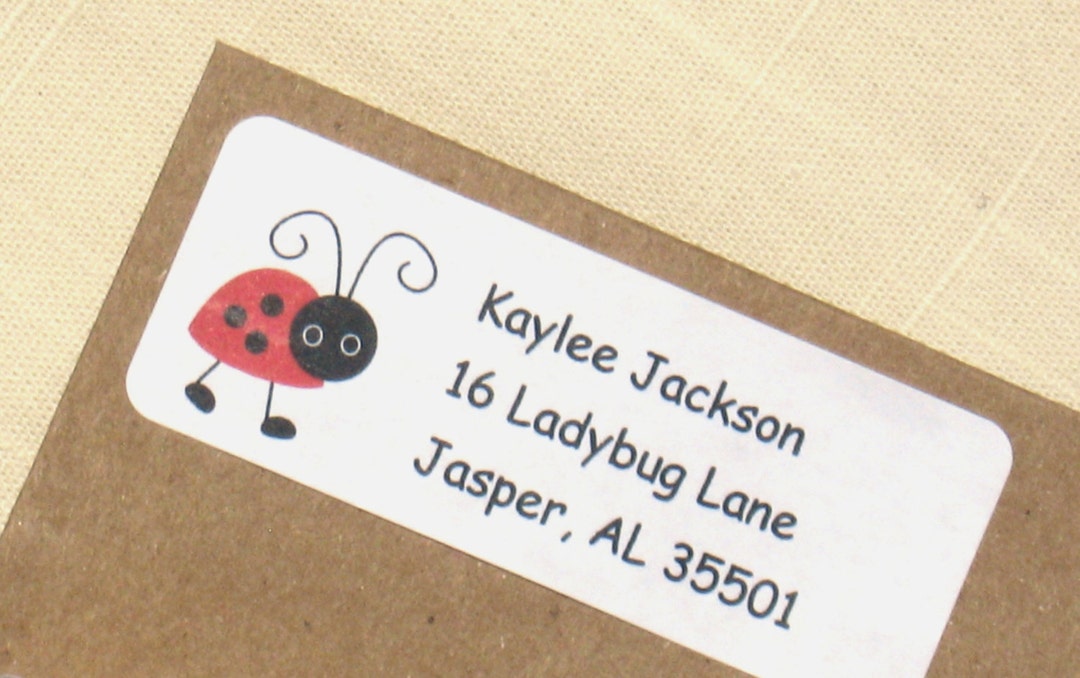 Ladybug Address Labels - 90 Labels - Etsy