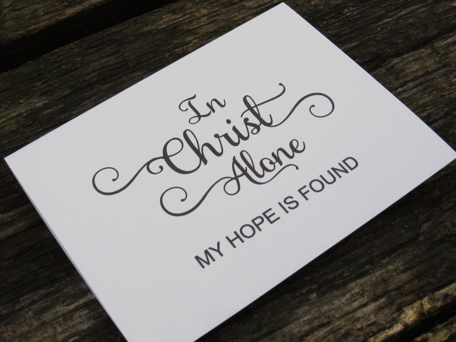 In Christ Alone Stationery - Religious Stationery - Christian Hymn Note ...