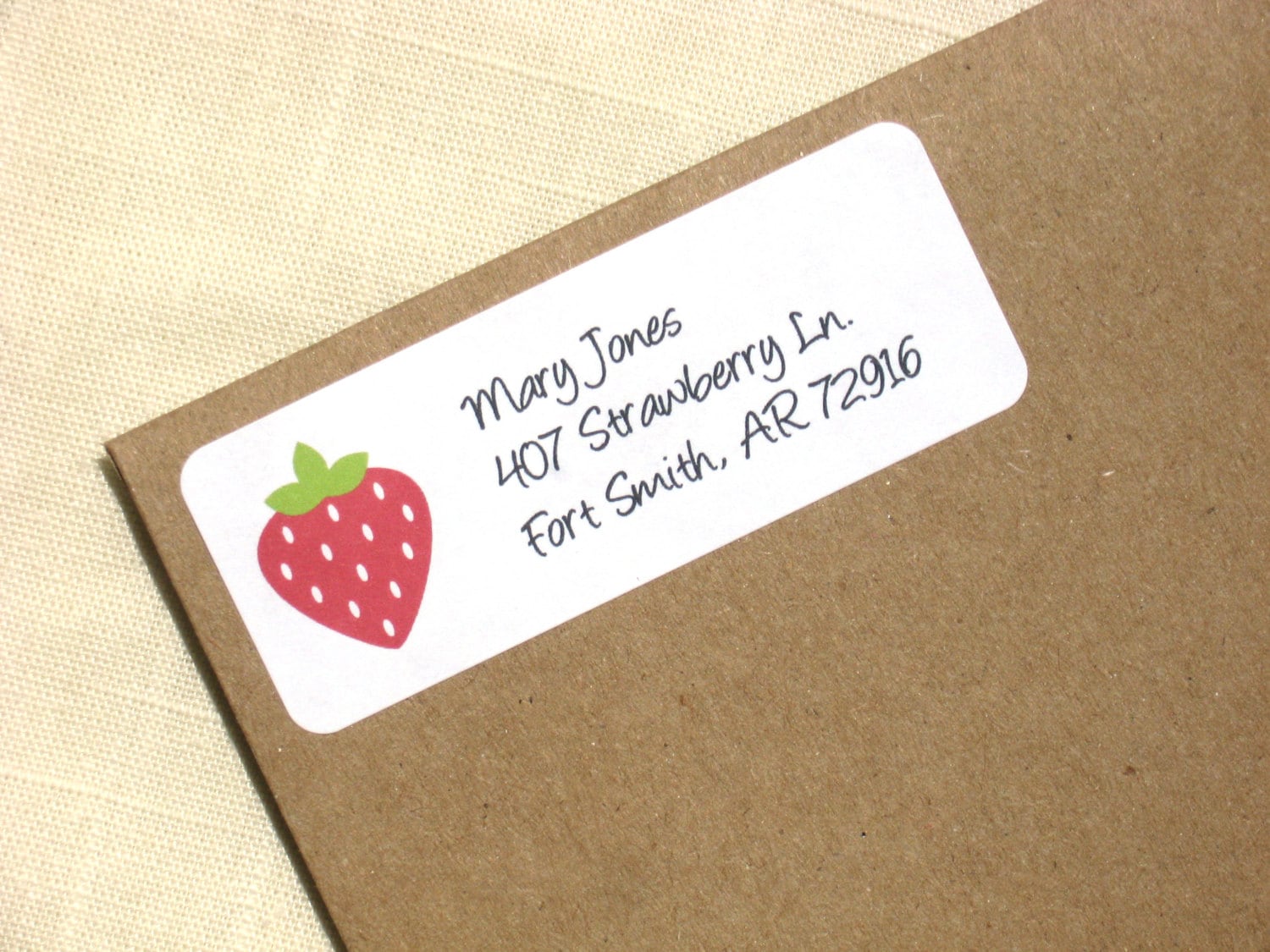 Strawberry Address Labels - 90 Labels - Return Address Labels ...