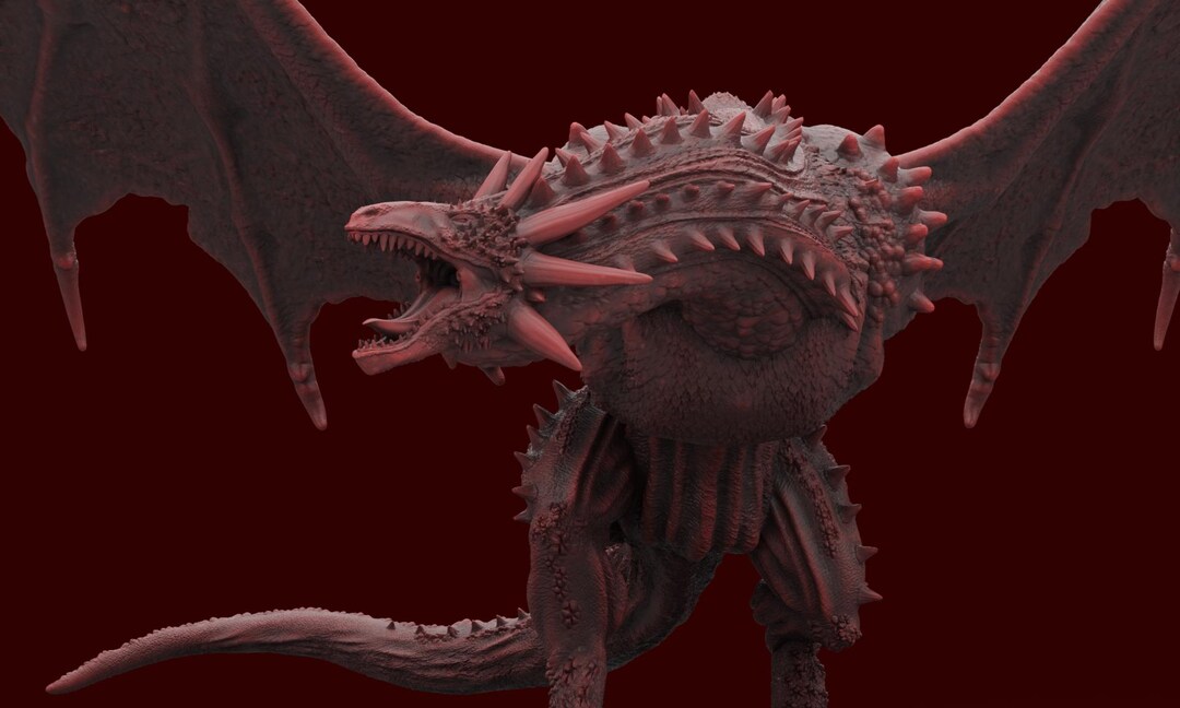 Meleys Dragon Figure Game of Thrones UNPAINTED - Etsy