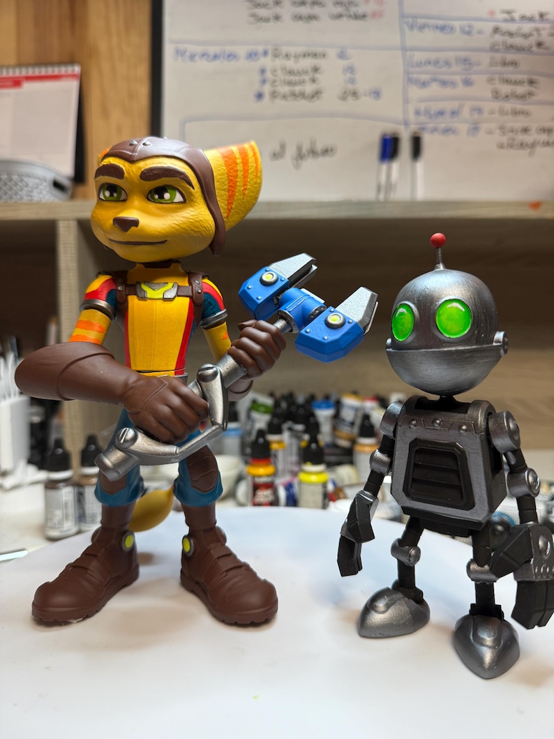 Ratchet and Clank Tribute Figure HAND PAINTED - Etsy
