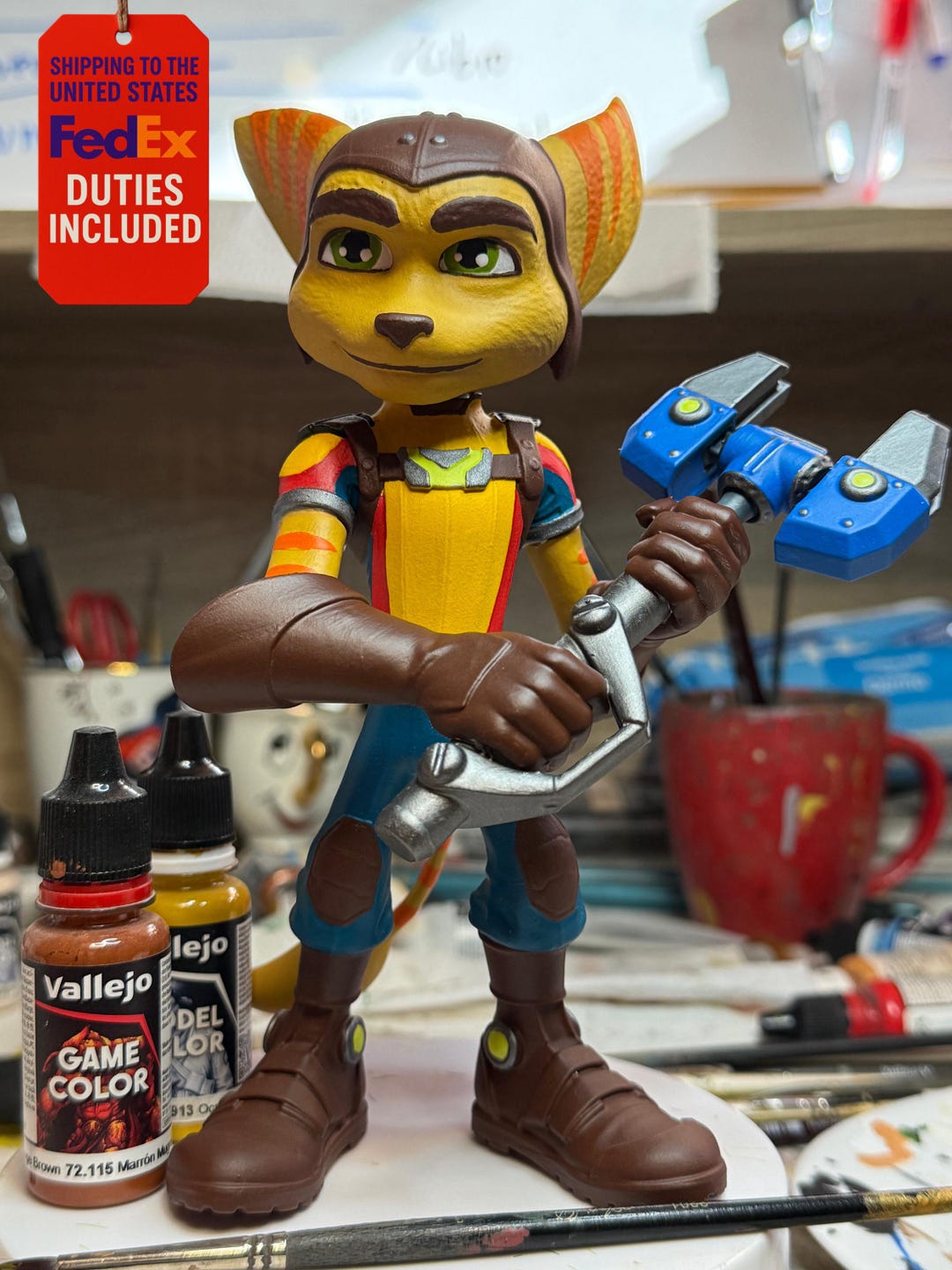Ratchet and Clank Tribute Figure HAND PAINTED - Etsy