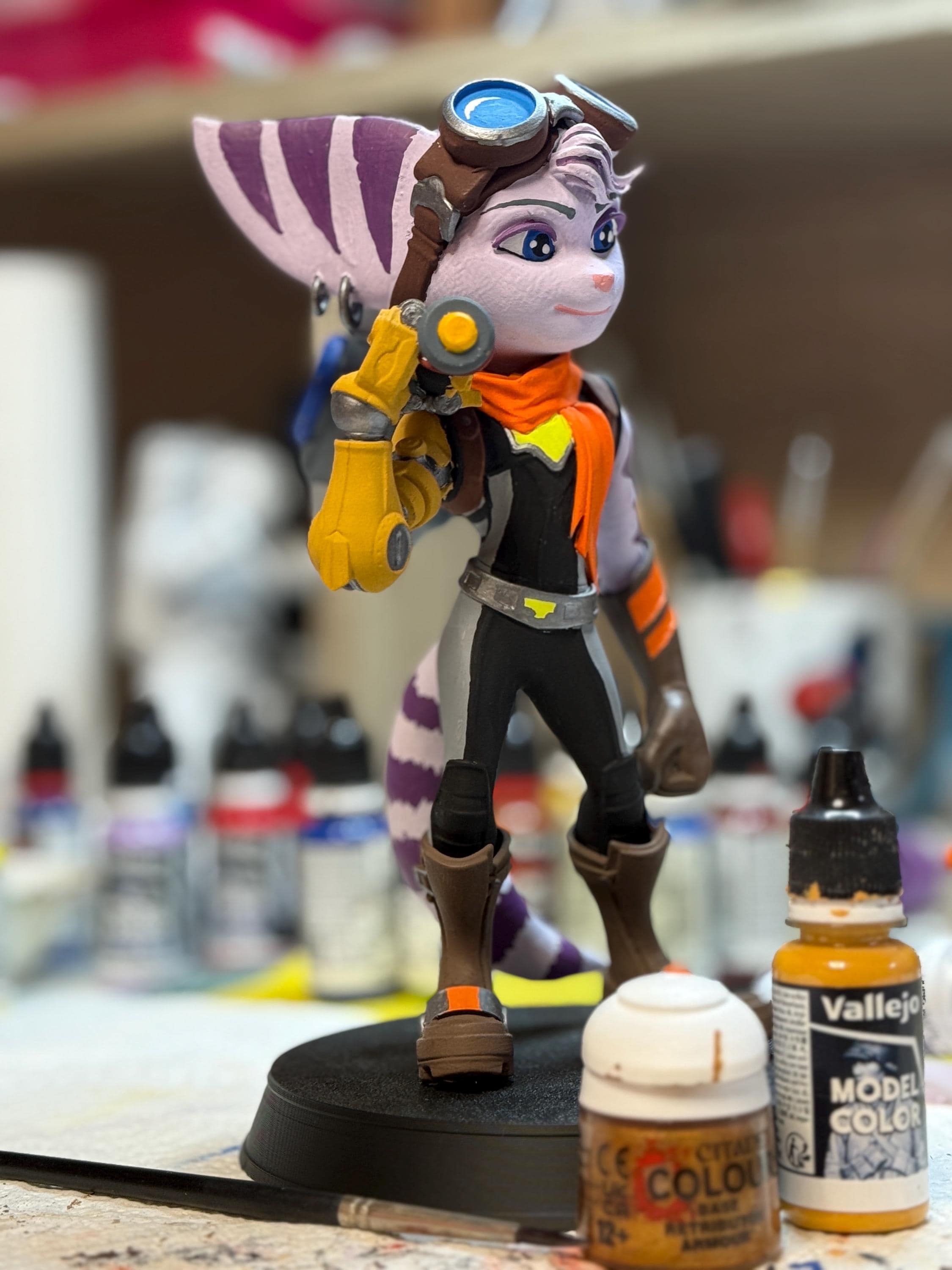 Ratchet and Clank Tribute Figure (RIVET) 20cm Tall HAND PAINTED - Etsy