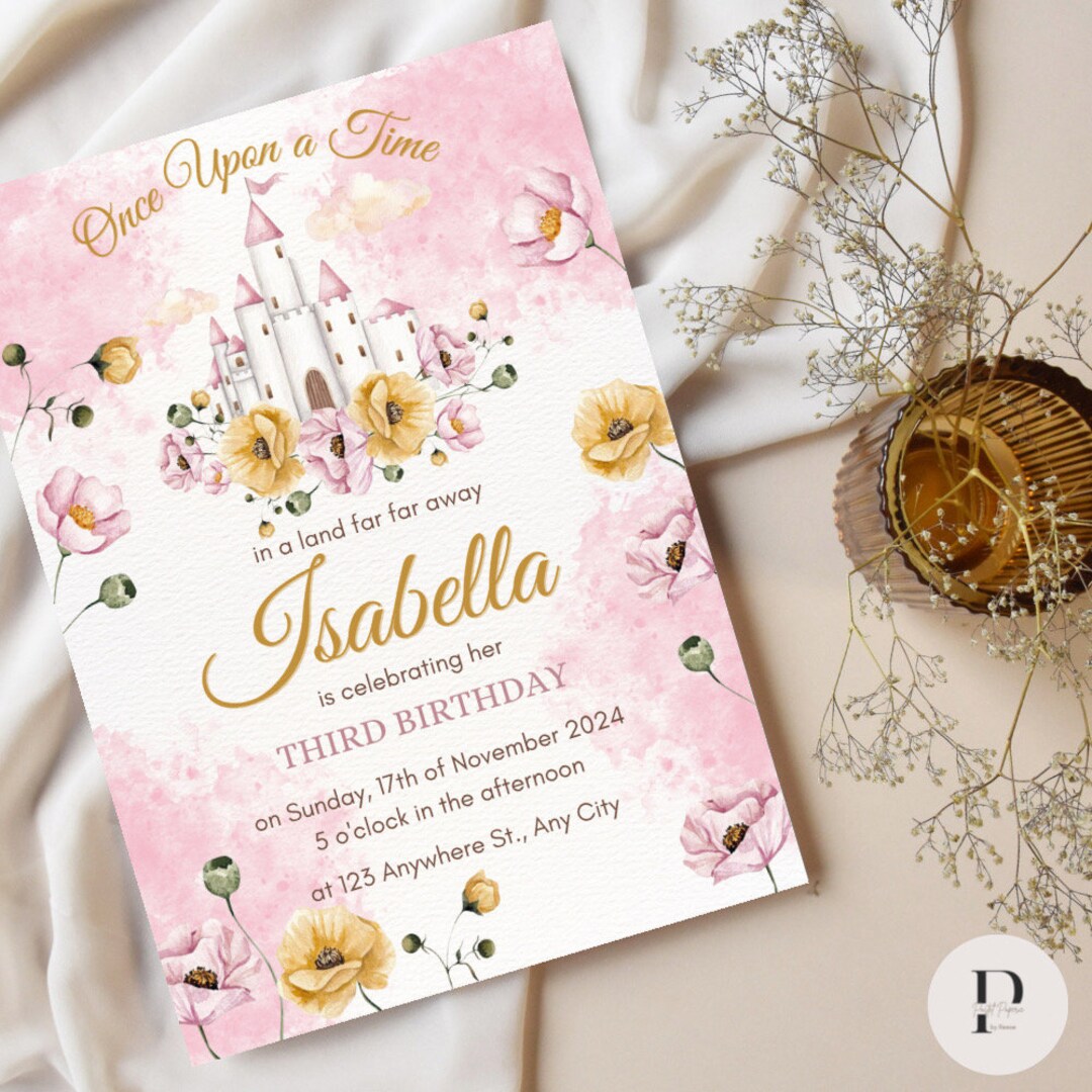 Princess Invitation, Royal Celebration Invite, Princesses Birthday ...