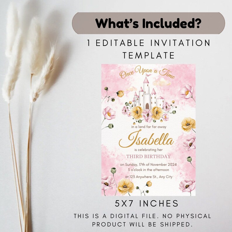 Princess Invitation, Royal Celebration Invite, Princesses Birthday ...