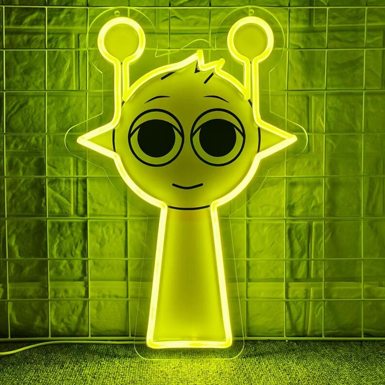 Game Yello Cartoon Character Neon Sign,simon Neon Light,gamer Gifts ...