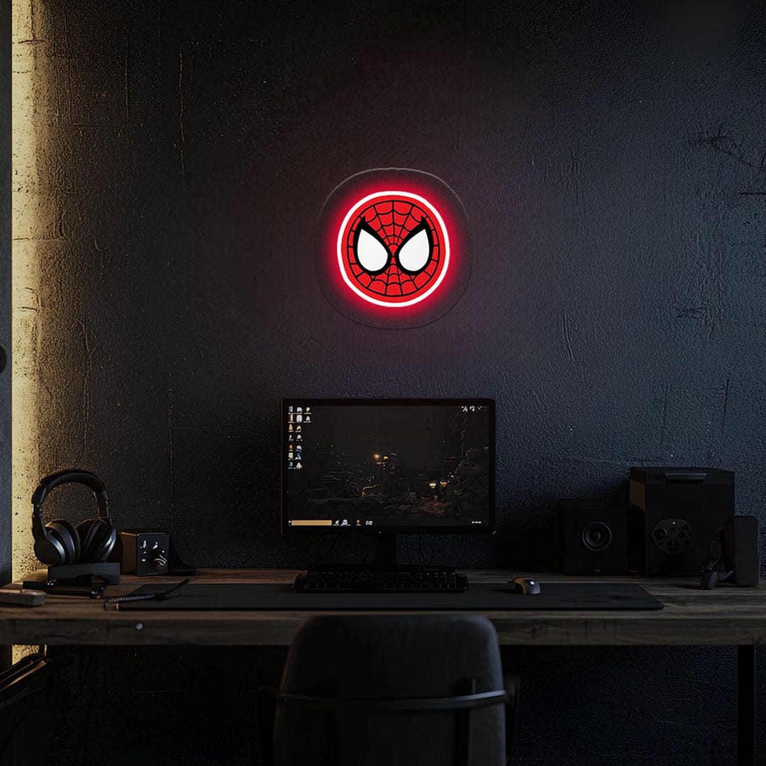 Spider Neon Sign,spider Super Heroes Led Lighted Sign,spider Led Wall ...