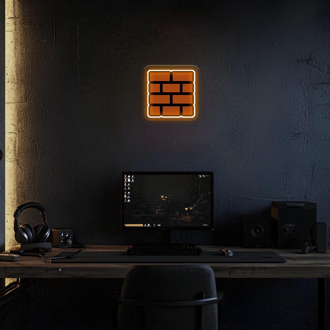 Cartoon Bricks Neon Sign,super Mario Bricks Led Sign,custom Neon Sign ...