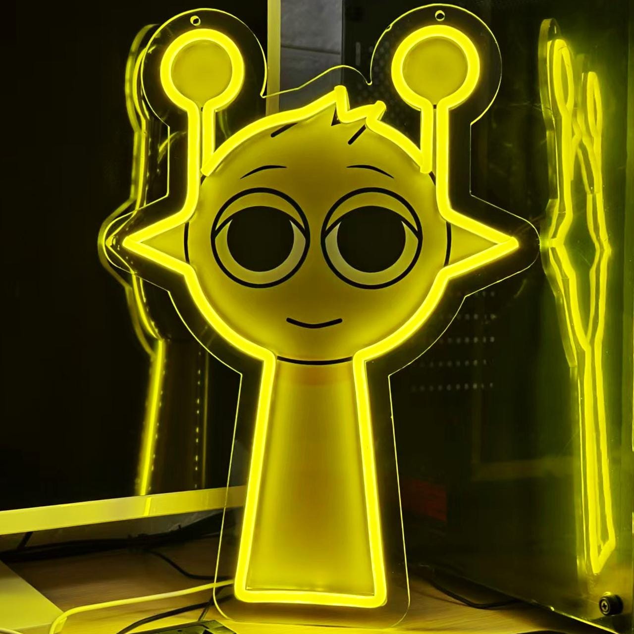 Game Yello Cartoon Character Neon Sign,simon Neon Light,gamer Gifts ...